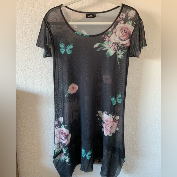 Dresses | Sheer Flowy Butterfly Mini Dress | Poshmark